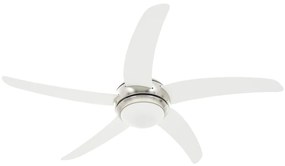 vidaXL Marketos Ozdobný stropní ventilátor se světlem 128 cm bílý
