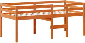 Patrová postel se střechou voskově hnědá 75 x 190 cm borovice 3282143