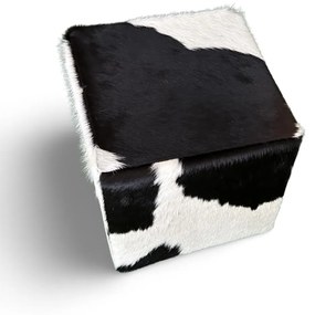 Luxusní taburet - kostka - černobílá 1