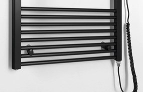 Aqualine Aqualine, DIRECT-E elektrické topné těleso, rovné, 600x1680 mm, 800 W, černá, ILE66TB