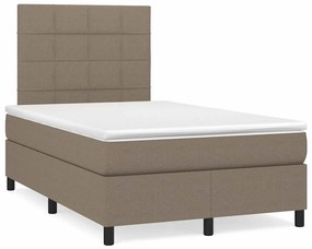 Box spring postel s matrací a LED taupe 120x190 cm textil 3270201