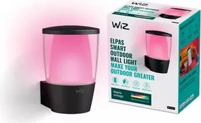 WiZ Elpas černé / Venkovní nástěnné svítidlo / LED / Wi-Fi / RGB / IP4