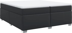 Box spring postel s matrací černá 200x200 cm umělá kůže 3285225