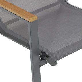 Vikio Zahradní jídelní kovový set pro 6 osob V126T antracit