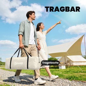 Zadní stan pro 2-4 osoby, 320 x 280 x 205 cm 2 v 1 nepromokavý tunelový stan se 4 dveřmi a okénkem na zemi