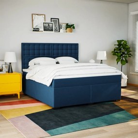 Box spring postel s matrací modrá 180x200 cm textil 3290587