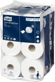Toaletní papír bílá celulóza SmartOne Mini 2-vrstvový 12 ks Tork 472193