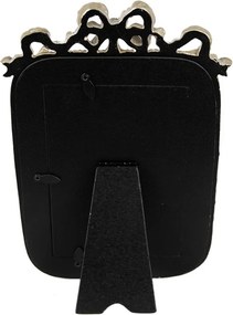 Modrý fotorámeček s ornamenty a mašlí - 17*2*24 cm / 10*15 cm