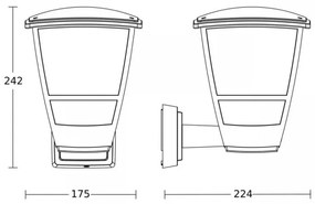 Steinel 084752 - Venkovní nástěnné svítidlo L10 1xE27/15W/230V IP44