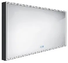 Nimco Zrcadla - Zrcadlo s LED osvětlením, 120x70 cm, dotykový senzor, černá ZPC 13006VX-90