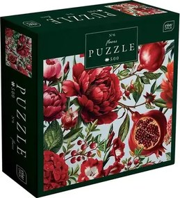 INTERDRUK Puzzle Flowers: Červené květy / 500 dílků