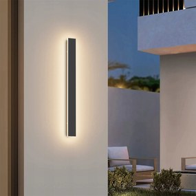 Led Nástěnné svítidlo Fasádní svítidlo IP65 Nástěnné Černé 60CM 20W Bílé Studené