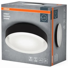 Osram - Stropní svítidlo ORBIS MADRID 2xE27/10W/230V pr. 29 cm černá