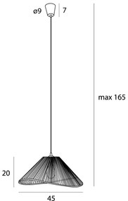 MAXLIGHT P0577 - Lustr na lanku AMALFI 1xE27/15W/230V pr. 45 cm béžová