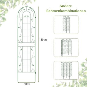 Costway Sada 2 kovových mříží k zasunutí, okrasný zahradní plot, volně stojící
