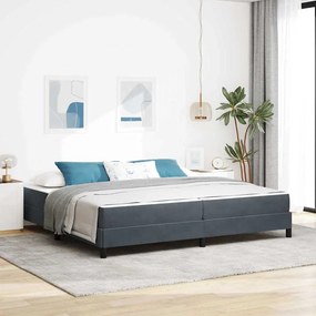 Postel s boxspringem s matrací Tmavě šedá 200 x 200 cm textil 3398714