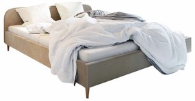 Manželská postel 140 cm Lon (šedobéžová) (bez roštu a úložného prostoru). 1047033