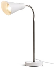 RENDL R13905 ANIKA stolní lampa, pracovní matná bílá matný nikl