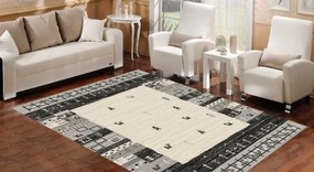 Kusový koberec SARI K204A krémový / šedý Rozměr: 220x320 cm