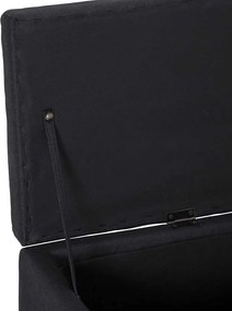 Lavice s úložným prostorem 116 cm černá polyester 281323