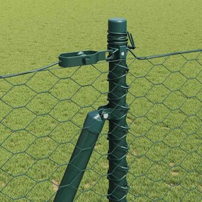 Hexagonální plot s betonovým základem 50 x 1,4 m Zelená 3353562