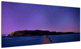 Obraz noční oblohy (100x40cm)