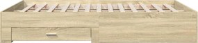 Rám postele se zásuvkami dub sonoma 160x200 cm kompozitní dřevo 3280372