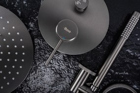 Rea Lungo Grip, podomítková sprchová souprava + BOX montážní systém, grafitová, REA-P8958