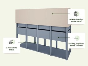 Úložná komoda nejen do dětského pokoje TWEENS nebesky modrá