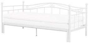 Bílá kovová postel s rámem 90 x 200 cm TULLE  Beliani