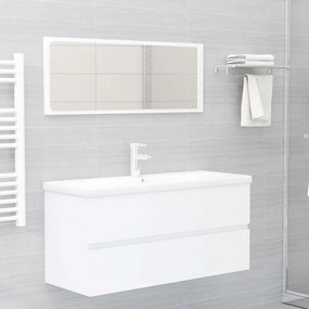 Skříňka se zápustným umyvadlem bílá kompozitní dřevo 3071657
