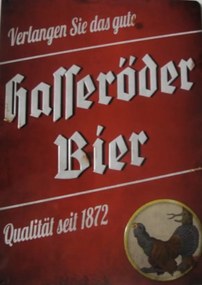 Plechová cedule Halleröder Bier pivo