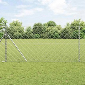 Oplocení na řetězcích se upevňuje na zem 10 x 1,4 m Stříbrná 3351135