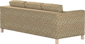 Potah na pohovku IKEA  Karlanda 3-místná nerozkládací, krátký barva béžová látka pletený vzor, vzorované