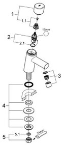 GROHE 32207001 - Stojánkový ventil CONCETTO XS lesklý chrom