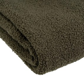 Zelená deka s beránkem 130x160 cm Sherpa Bouclé – Casa Selección