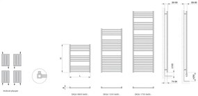 Isan Quadrat Inox 1255 x 600 mm koupelnový radiátor nerez Koupelny Bernold