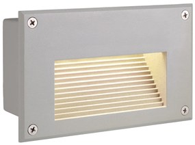 SLV 229702 LED Downunder, venkovní svítidlo do stěny, 3,6W LED, stříbrnošedá, 17x11cm, teple bílá barva světla, IP54