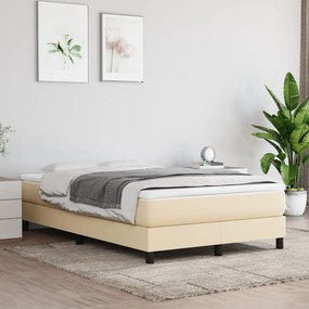 Rám postele s boxspringem krémový 120 x 200 cm textil 3120505