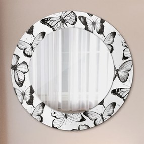 Kulaté dekorativní zrcadlo Motýl fi 50 cm