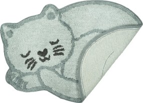 Světle modrý bavlněný dětský koberec 43x60 cm Sleeping Cat – Sass &amp; Belle