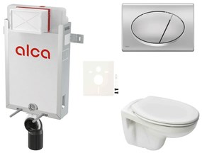 Cenově zvýhodněný závěsný WC set Alca k zazdění + WC S-Line S-line Pro SIKOAP3