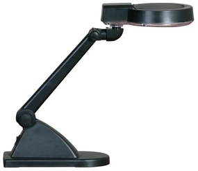 Stolní LED lampa se zvětšovací lupou, černá