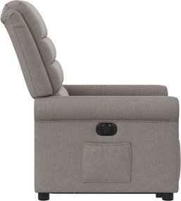 Elektrické zvedací polohovací křeslo taupe textil 3303341
