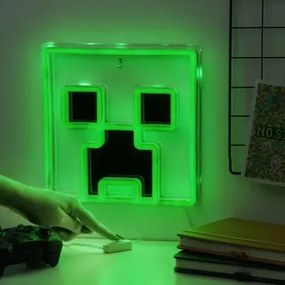 Paladone Led Neon Light Creeper Minecraft / LED lampa na stěnu / USB