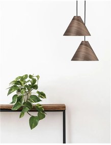 Nova Luce Závěsné svítidlo WERA, 25cm, E27 1x12W Barva: Tmavý ořech