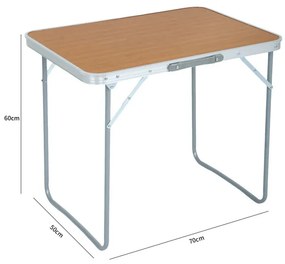 Turistický stolek ARES 70x50 cm dřevěný