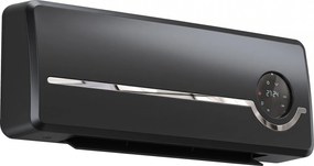 HOMCOM nástěnné keramické topidlo 1000/2000 W s termostatem a ovladačem, černé