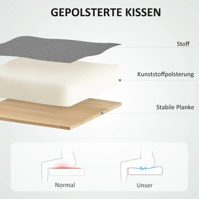 HOMCOM Kancelářská židle, otočná, pojízdná, síťované opěradlo, pěnový polštář, šedá