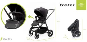 4Baby Kočárek FOSTER černá